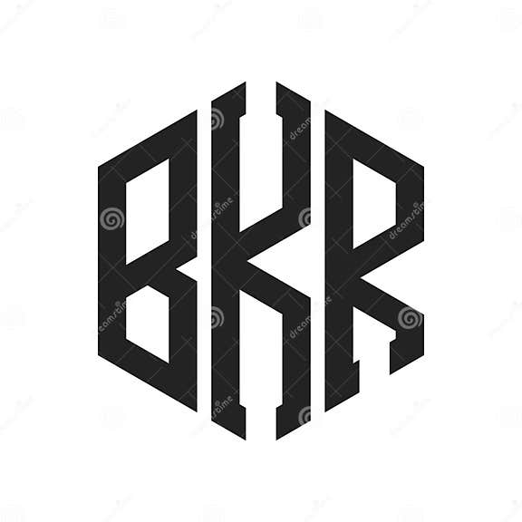 BKR Logo Design. Initial Letter BKR Monogram Logo Using Hexagon Shape ...
