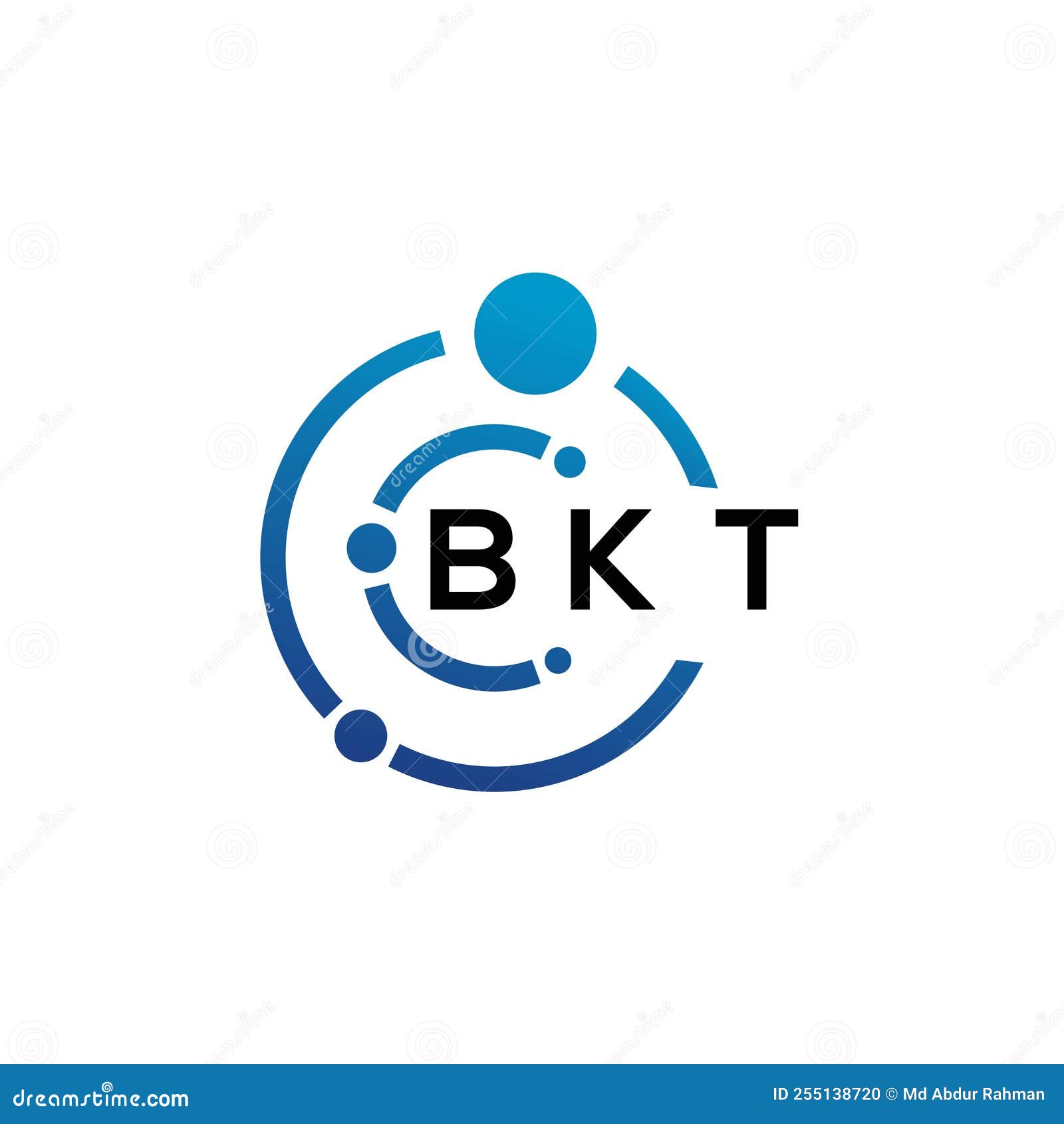BKT Letter Logo Design on White Background. BKT Creative Initials ...