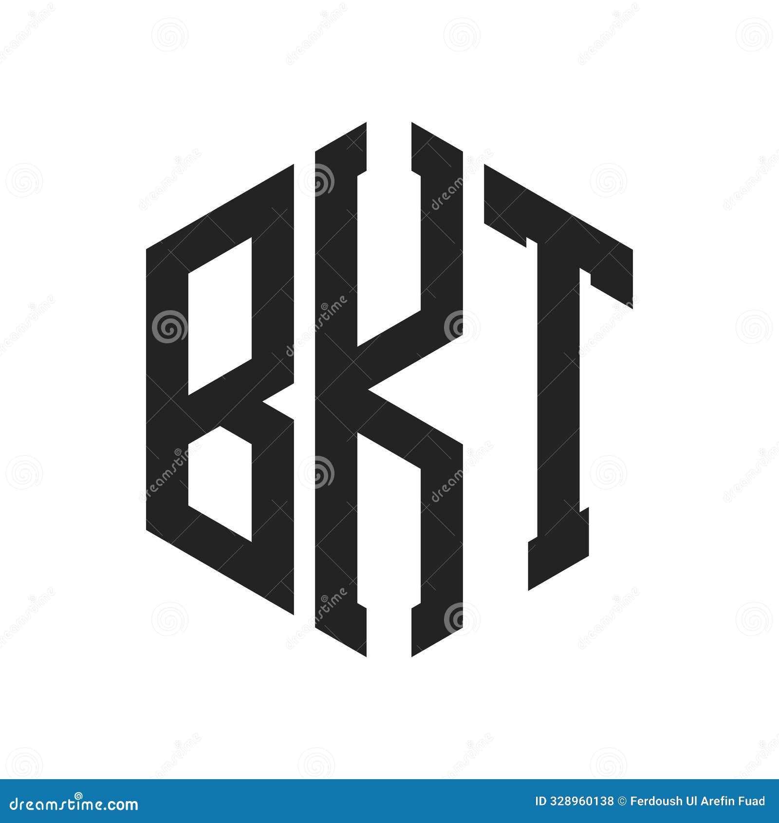 BKT Logo Design. Initial Letter BKT Monogram Logo Using Hexagon Shape ...