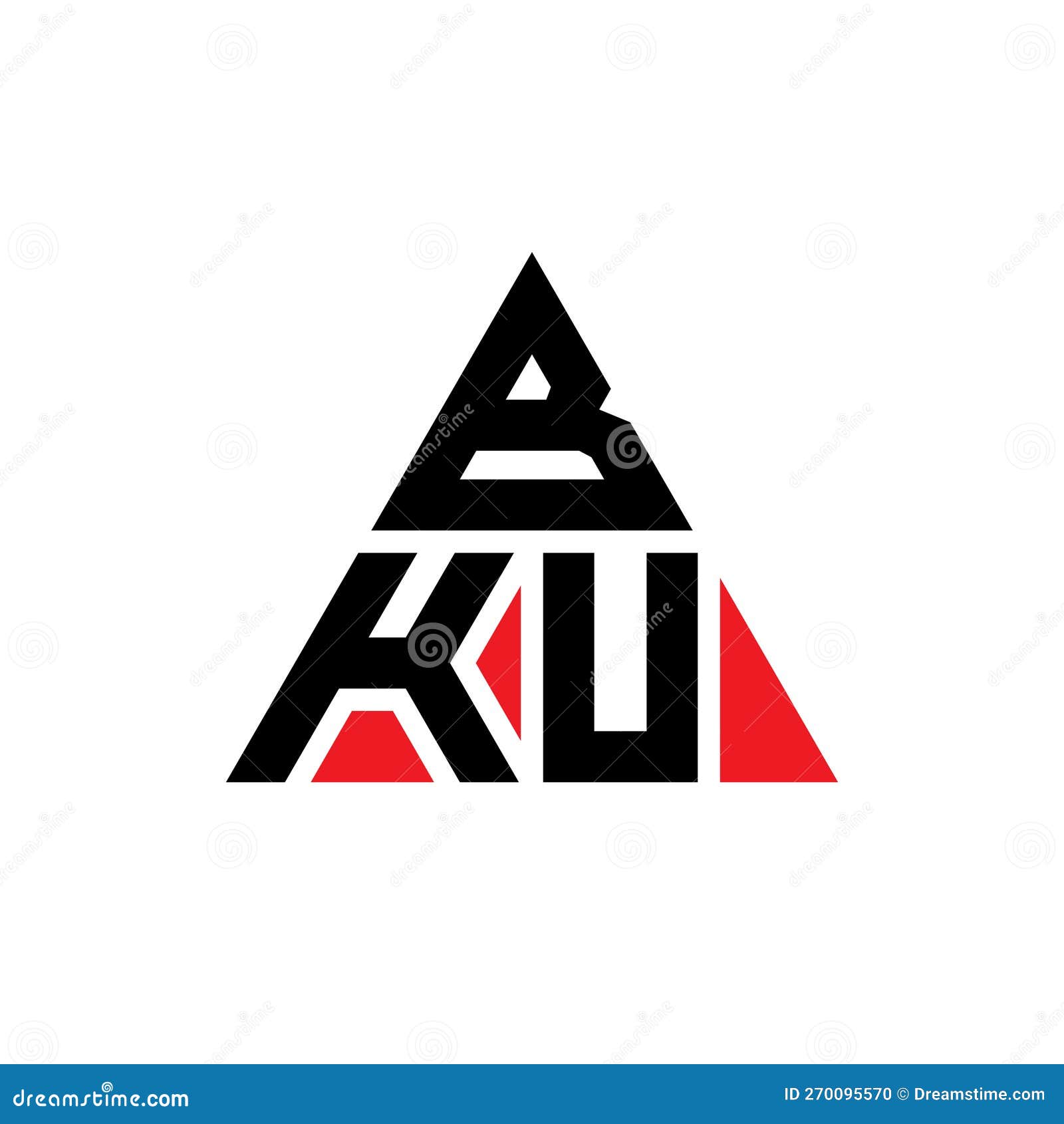 BKU Triangle Letter Logo Design with Triangle Shape. BKU Triangle Logo ...