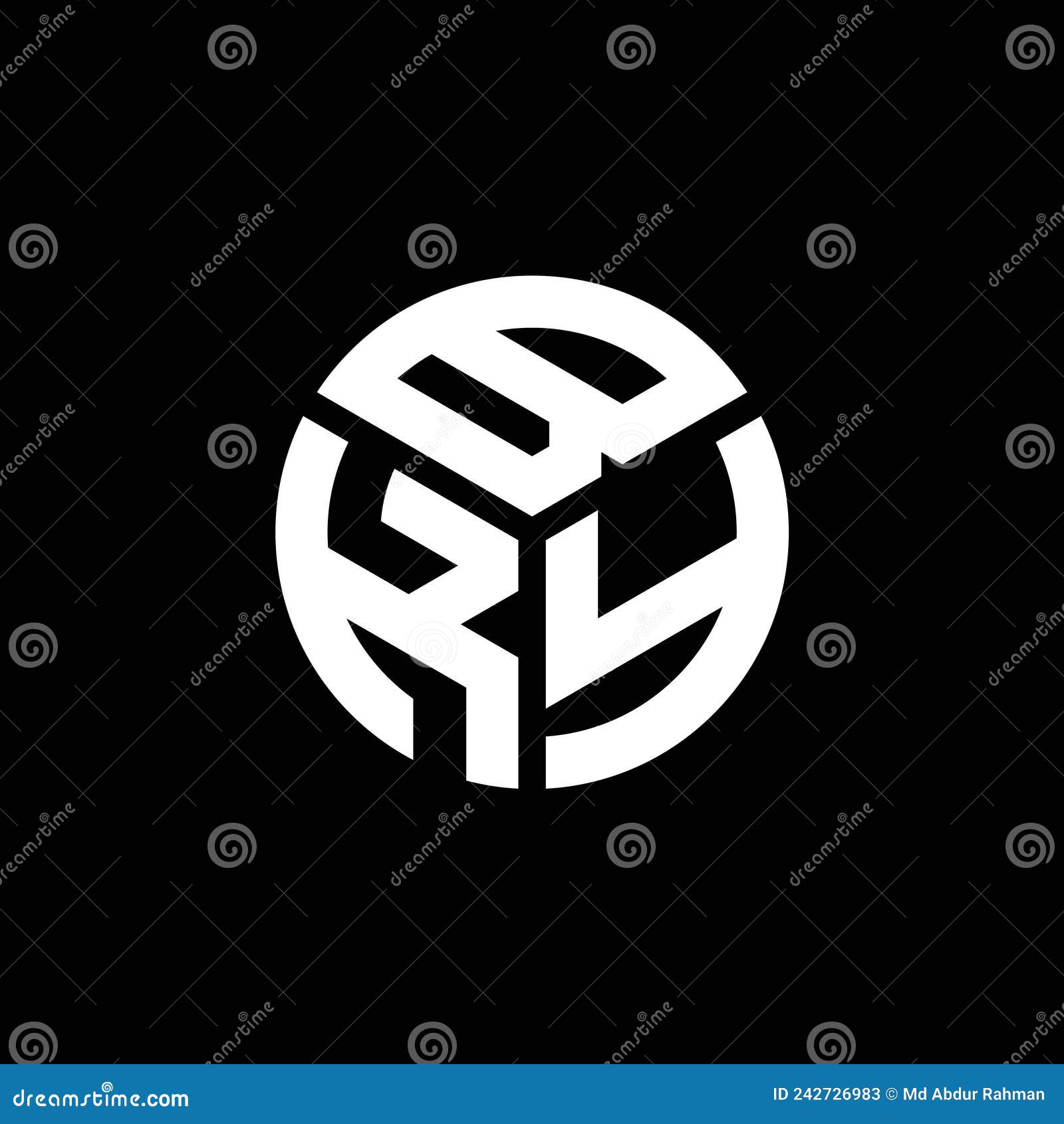 BKY Letter Logo Design on Black Background. BKY Creative Initials ...