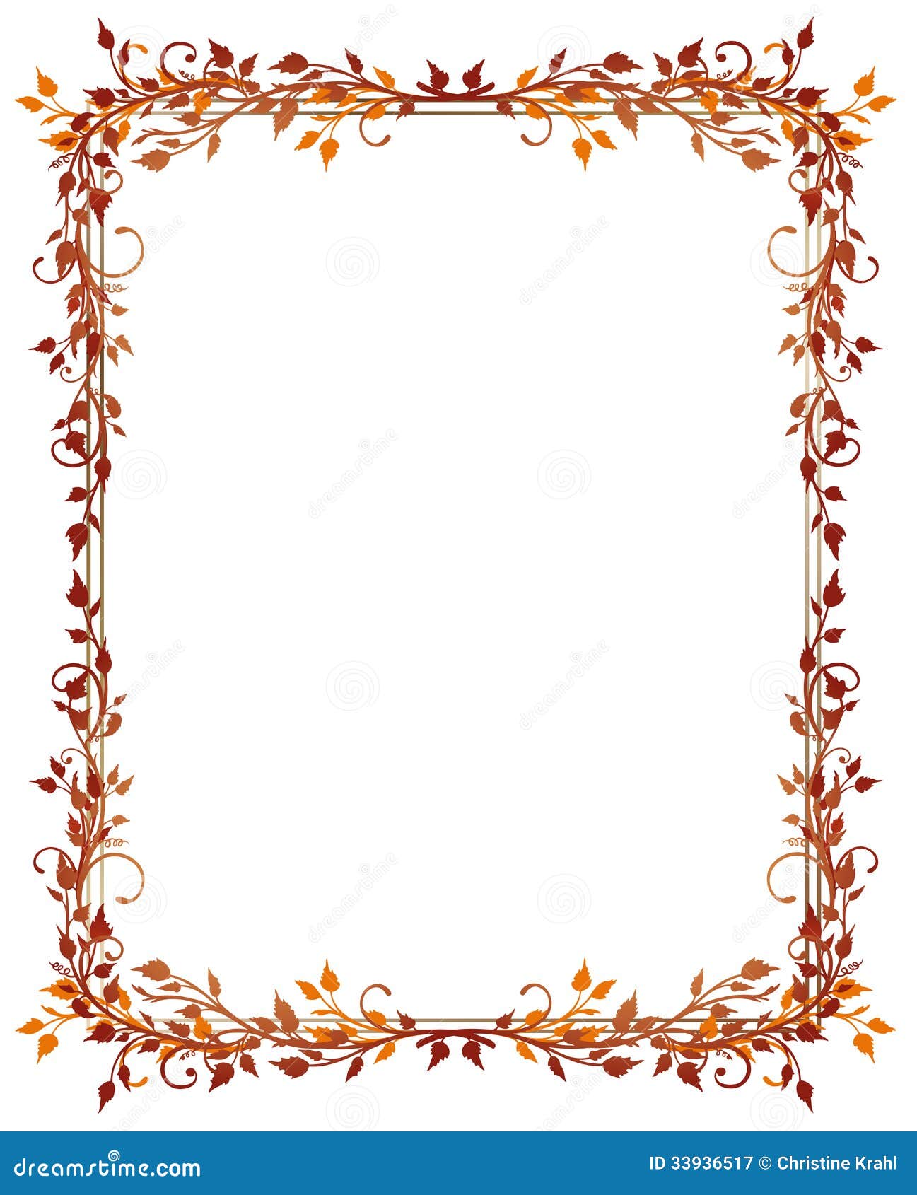 Blätter, Herbst, Rahmen vektor abbildung. Illustration von dekoration ...