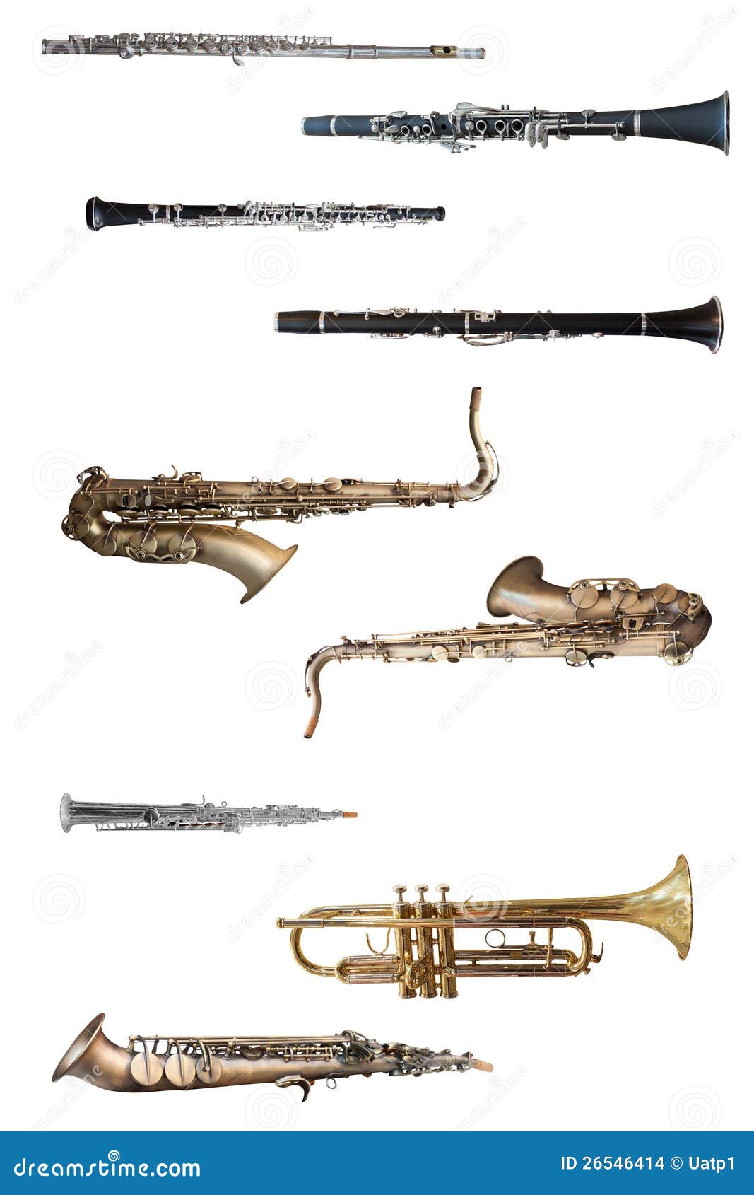 Blåsinstrument arkivfoto. Bild av jazz, instrument, isolerat - 26546414