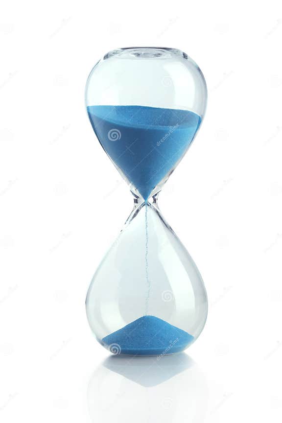 Blått timglas fotografering för bildbyråer. Bild av räkna - 41223693