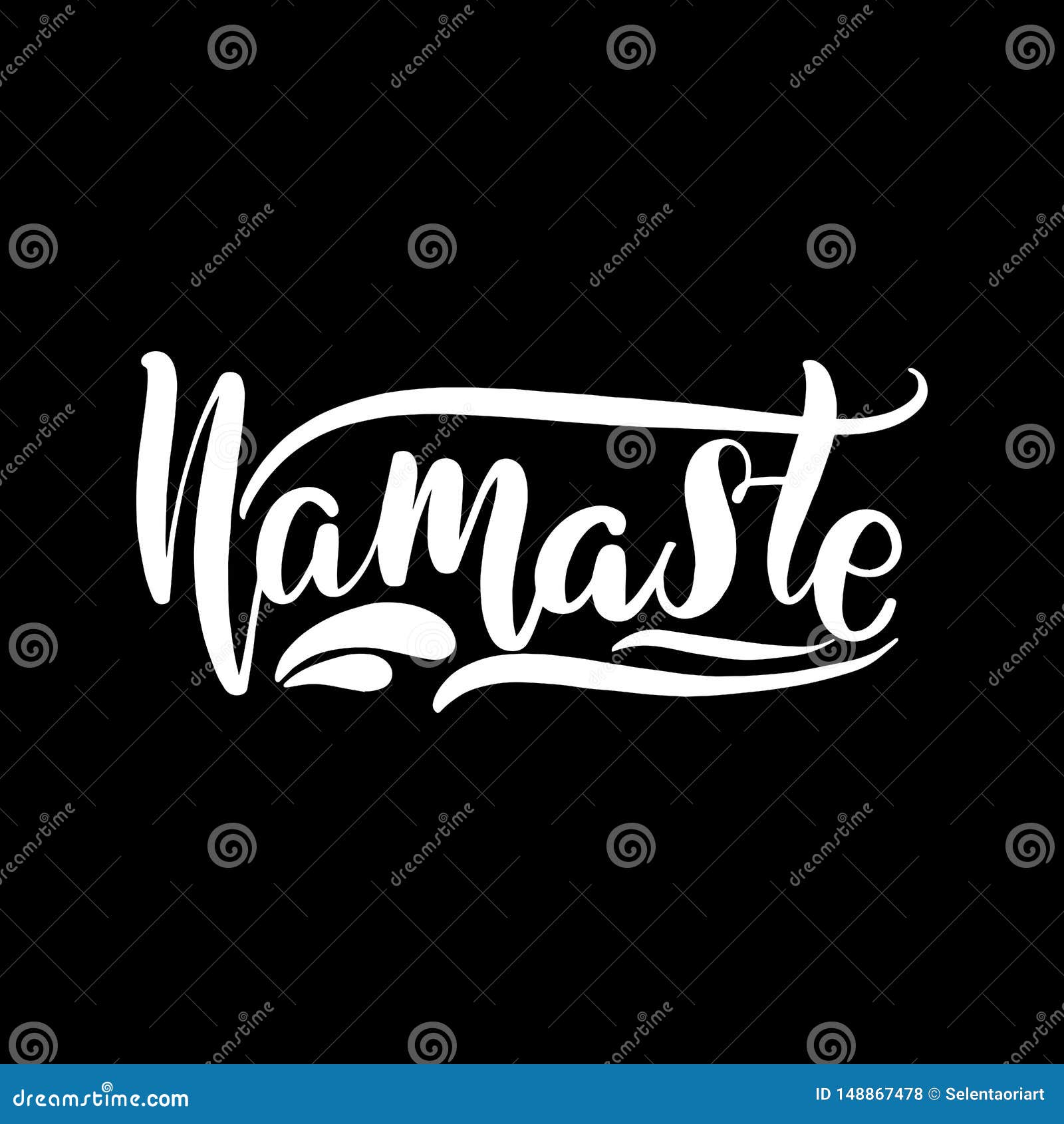 Blackboard Lettering Namaste Stock Vector - Illustration of decoration ...