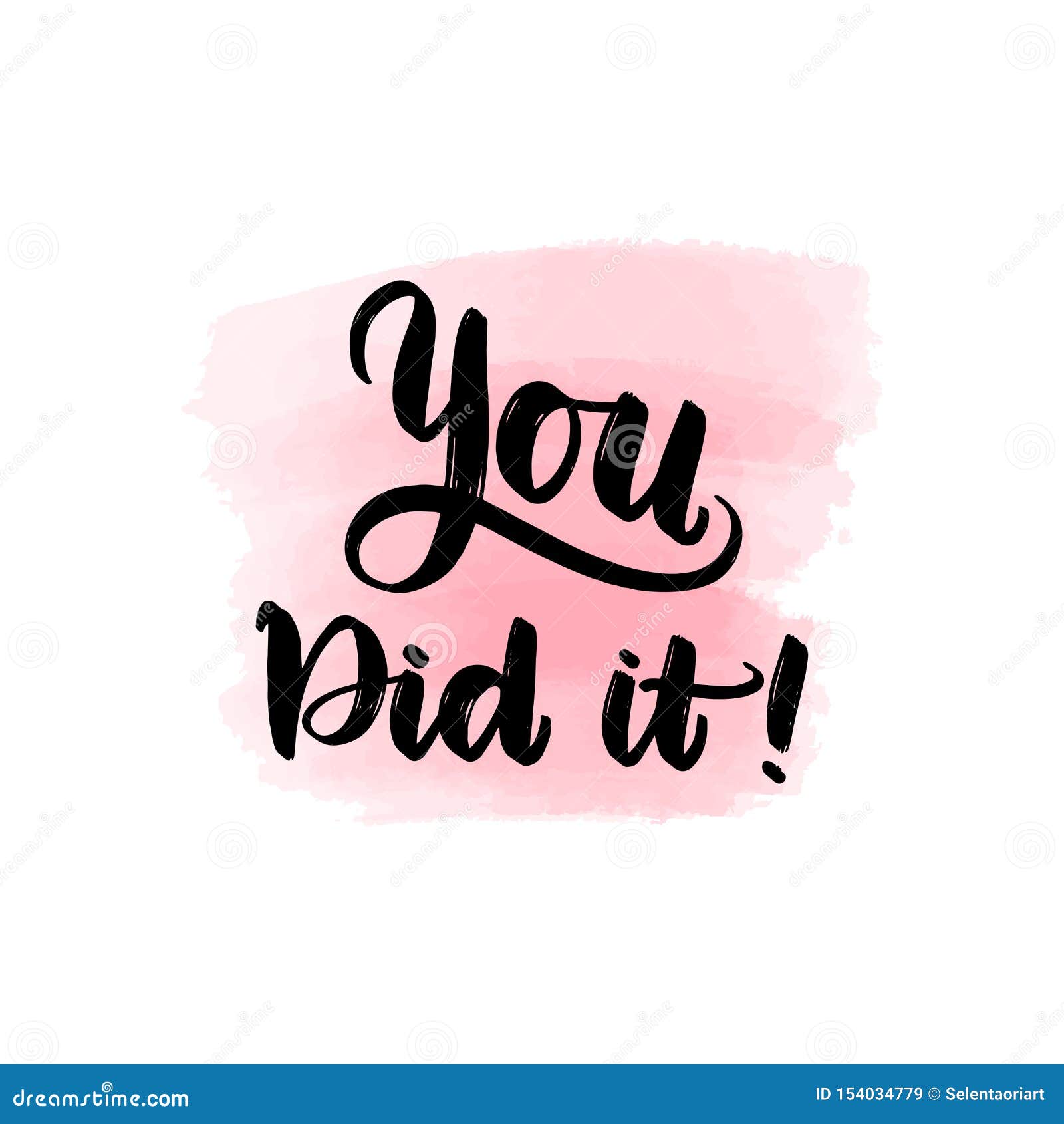 You did it stock vector. Illustration of lettering, degree - 154034779