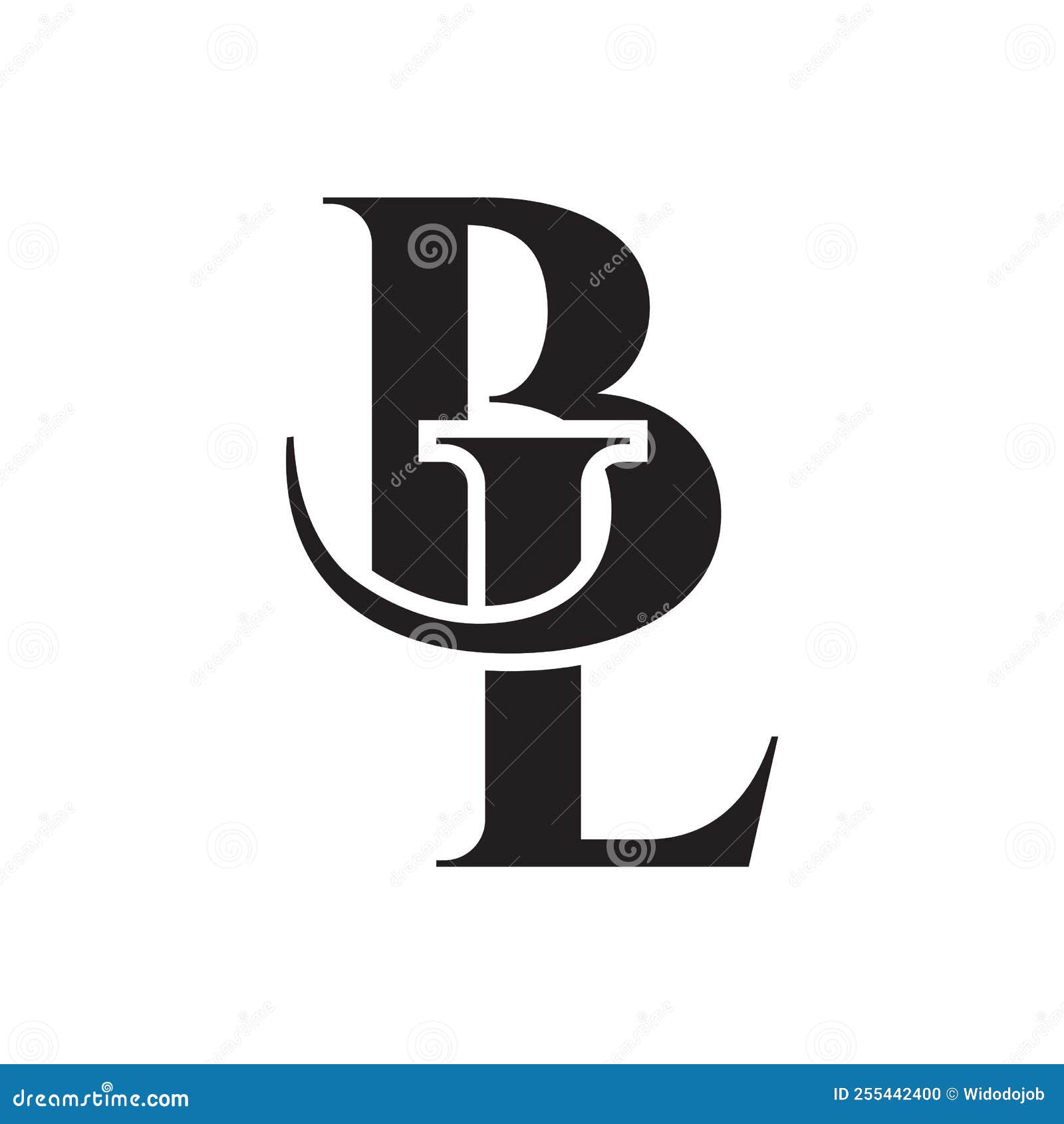 BL icon logo design vector stock vector. Illustration of luxury - 255442400