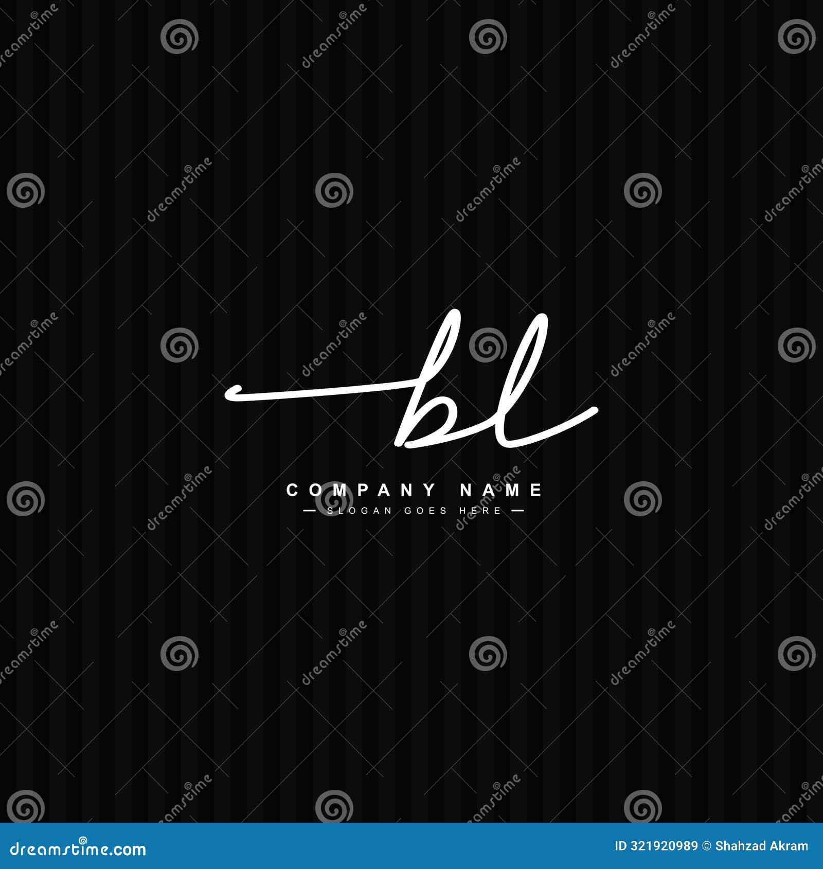 BL Signature Logo - Handwritten Vector Logo Template for BL Alphabet ...