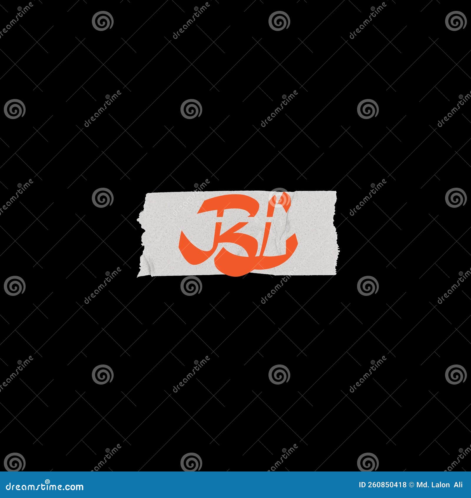 BL Text Logo Design stock vector. Illustration of cartoon - 260850418