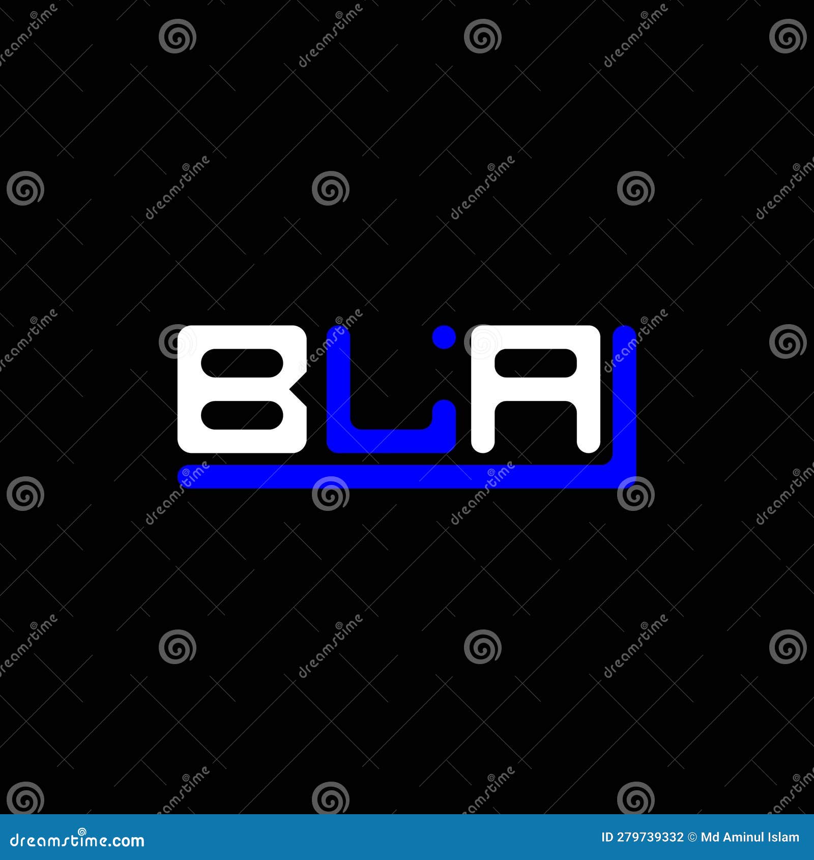 BLA Letter Logo Creative Design with Vector Graphic, BLA Stock ...