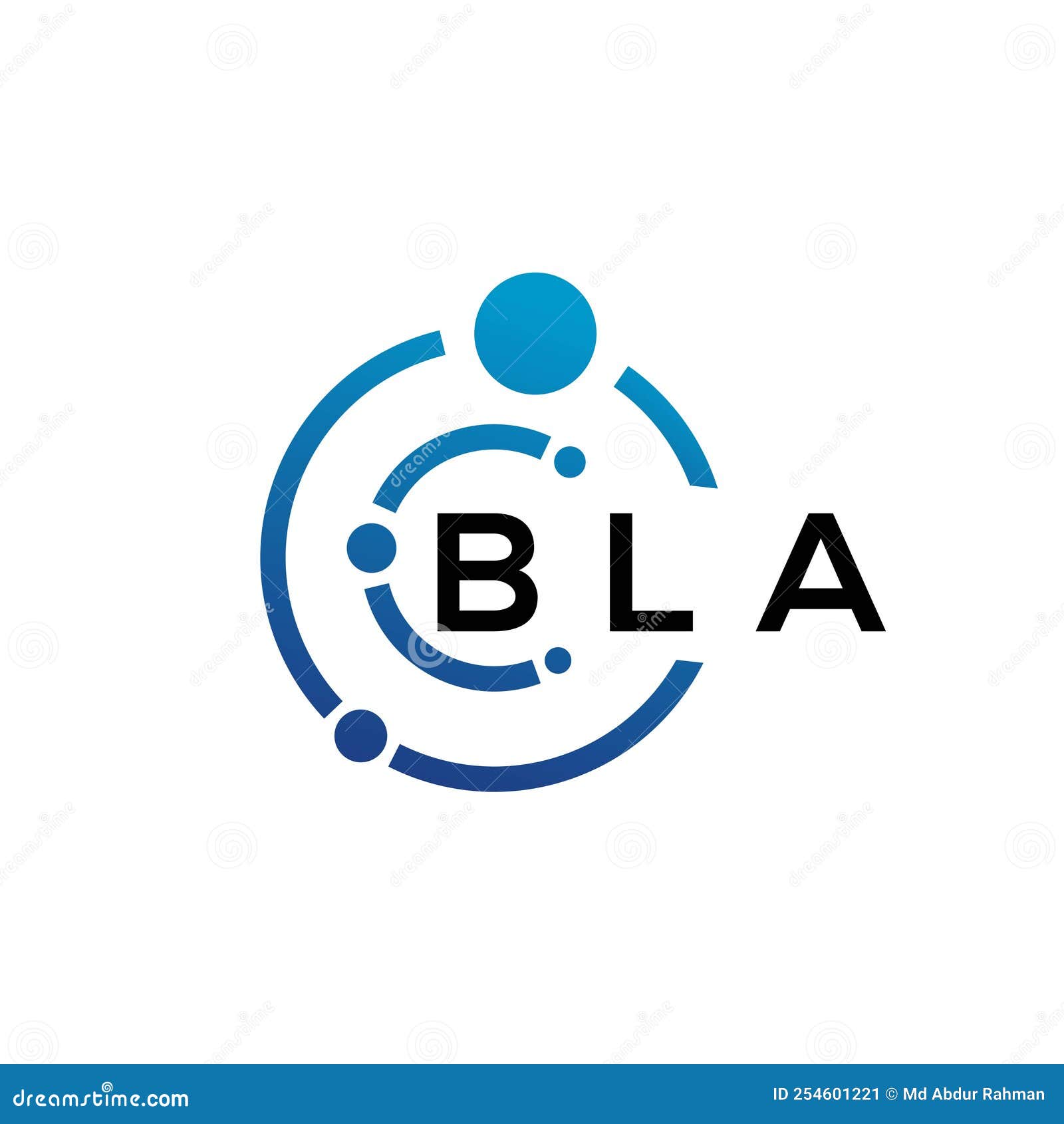 BLA Letter Logo Design on White Background. BLA Creative Initials ...