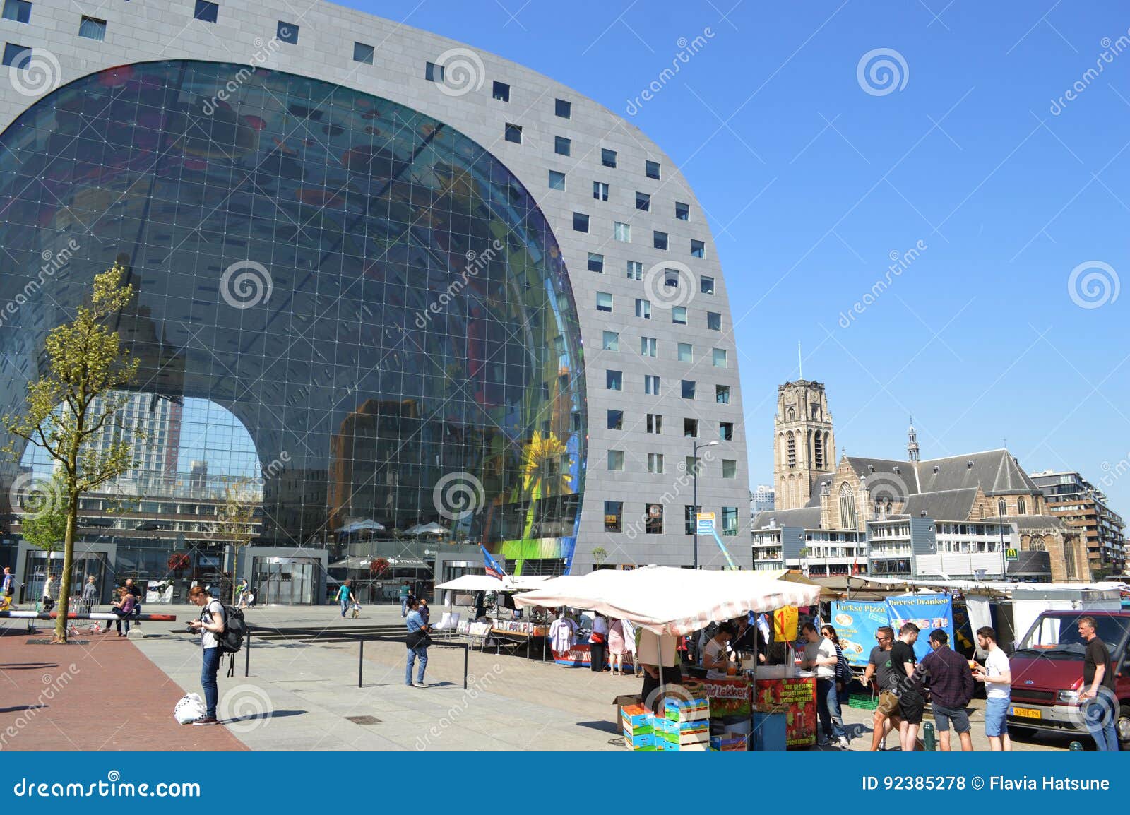 Blaak markt in Rotterdam editorial stock photo. Image of market - 92385278