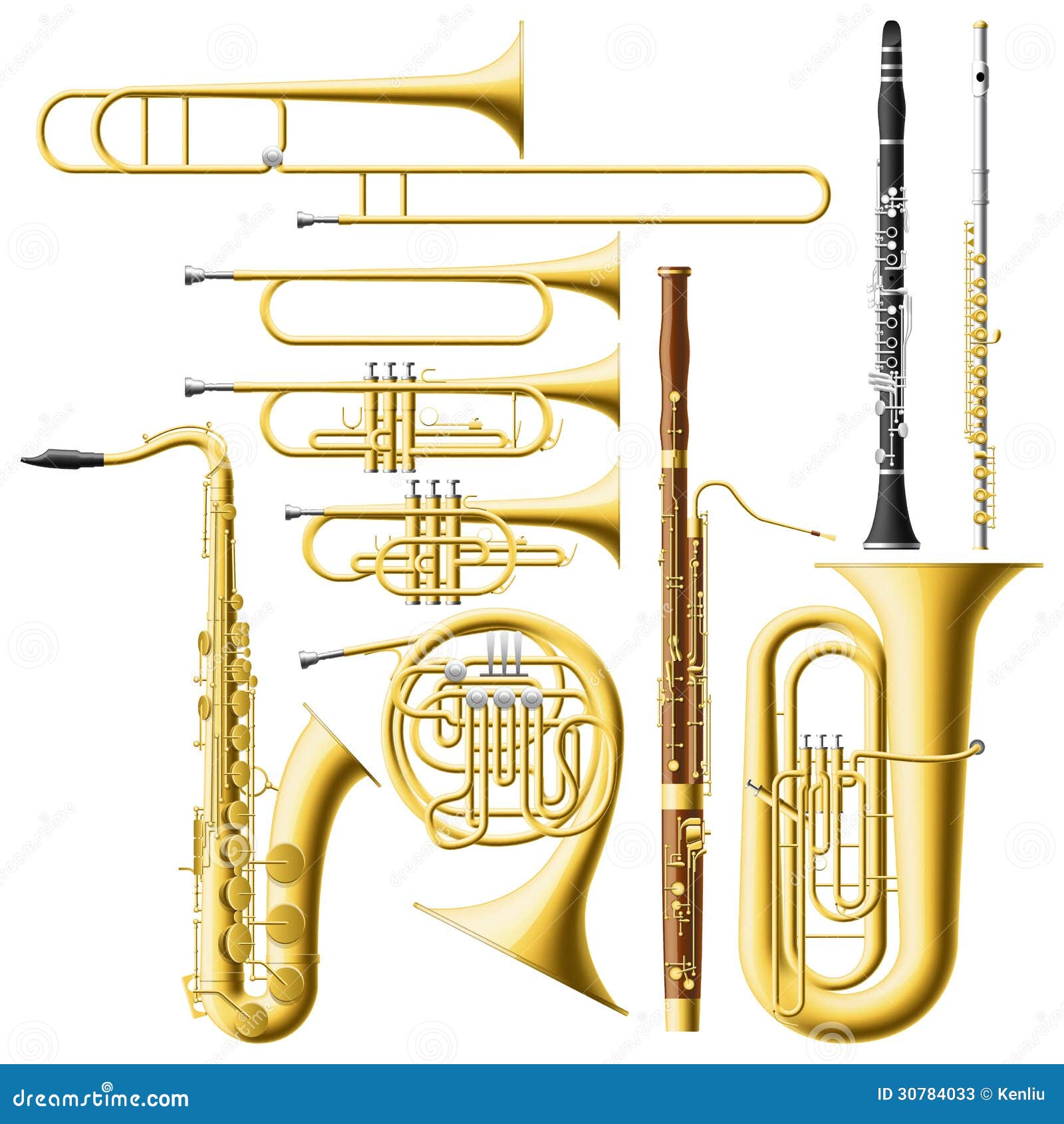 Blaasinstrumenten Stock Foto's - Afbeelding: 30784033