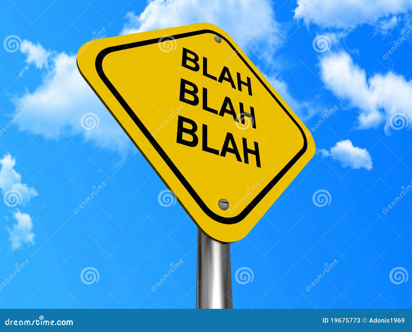 Blabla - Blabla - Blabla Signpost Stock Abbildung - Illustration von ...
