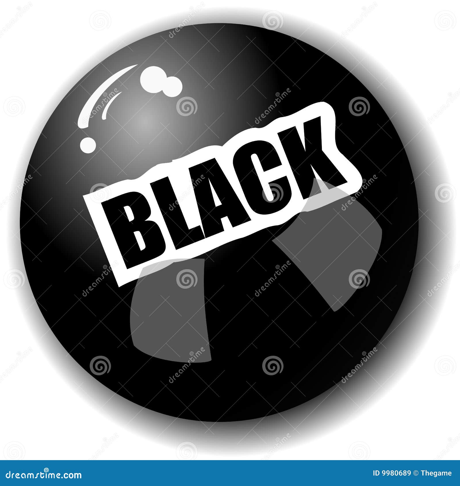 Black 3-Dimensional Ball stock vector. Illustration of paper - 9980689