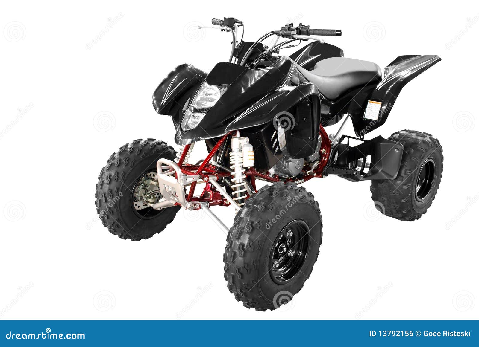Black 4x4 Quadbike Isolated Stock Photo - Image of race, vehicle: 13792156