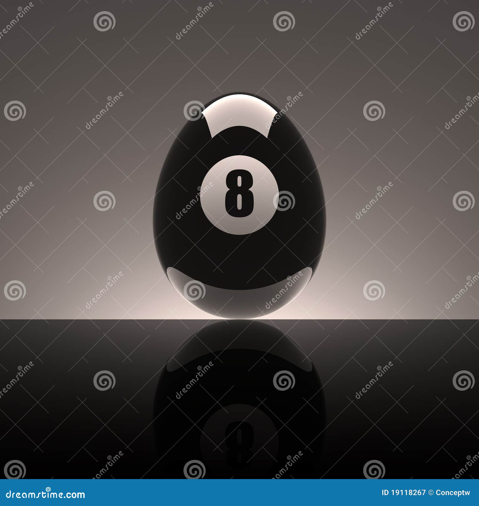 Black 8 Easter egg - ball stock illustration. Illustration of ...