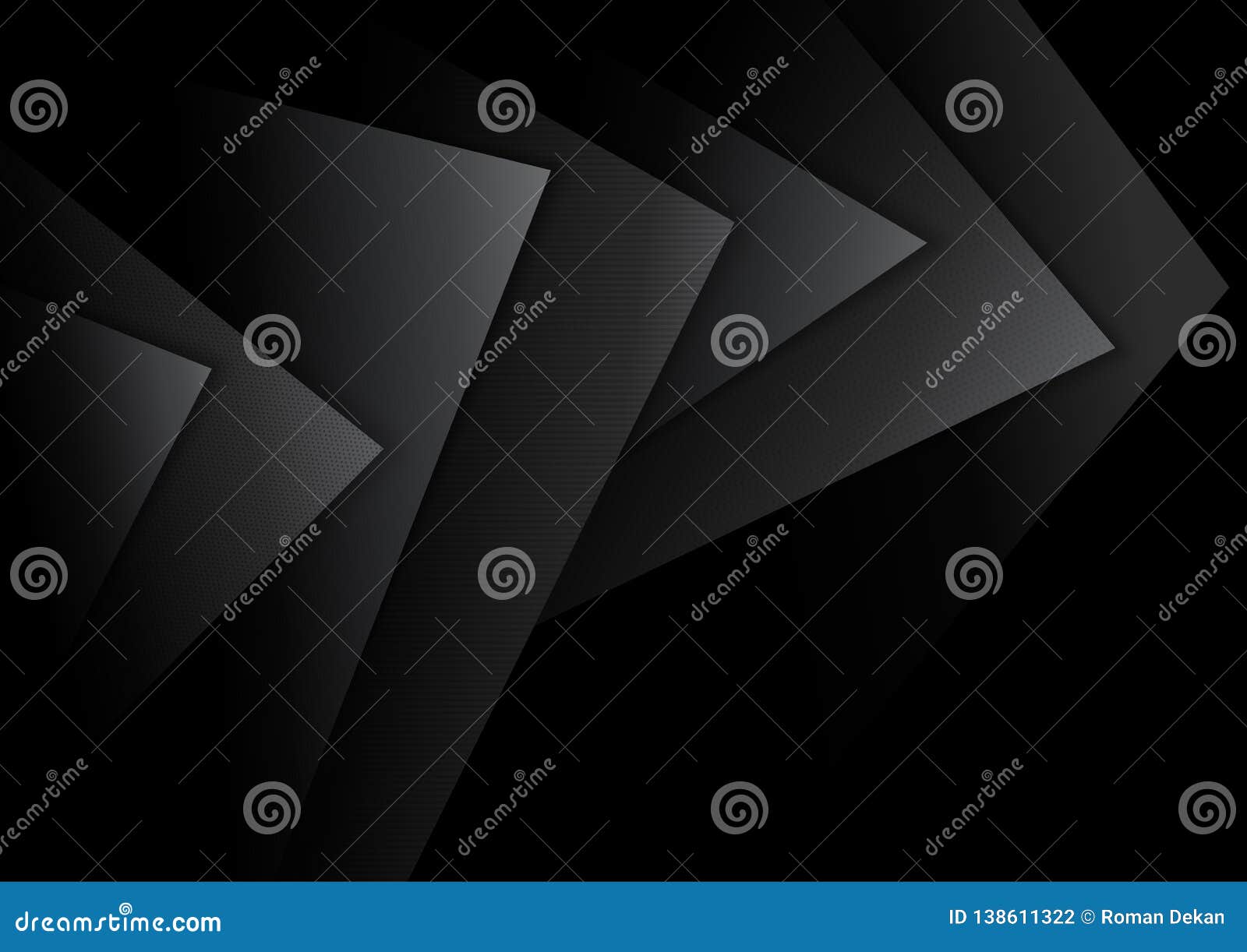 Black Abstract Background with Dark Layers Stock Vector - Illustration ...