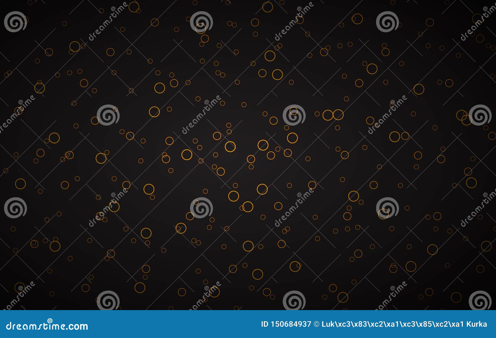 Black Abstract Background with Gold Circles, Simple Geometric Pattern ...