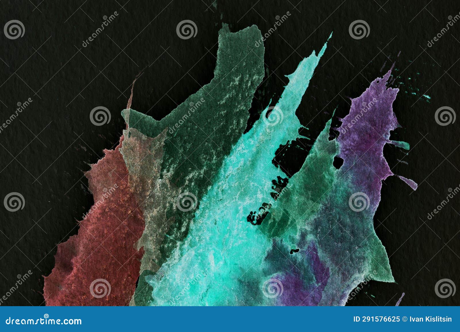 Black Abstract Background. Multicolor Ink Blots and Stains, Wallpaper ...