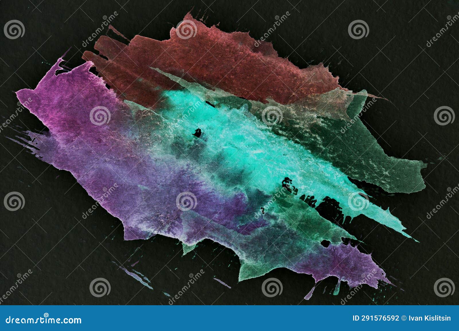 Black and Purple Abstract Background. Colorful Ink Blots and Stains ...