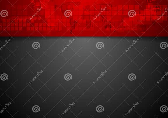 Black Abstract Background with Red Tech Header Stock Vector ...