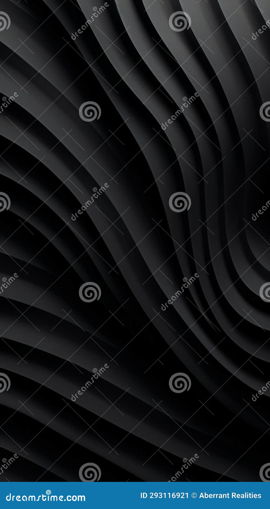 Black Abstract Background with Wavy Lines Stock Illustration ...