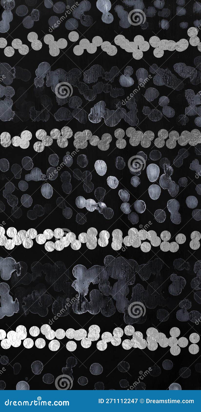 Black Abstract Background with White Tinted Translucent Drops and ...