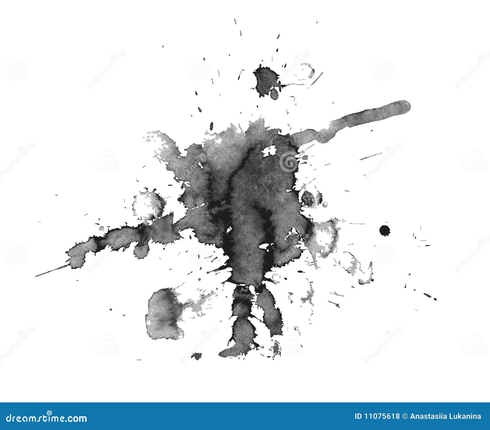 Abstract Red Ink Blot Background. Blood Stain Silhouette. Vector ...
