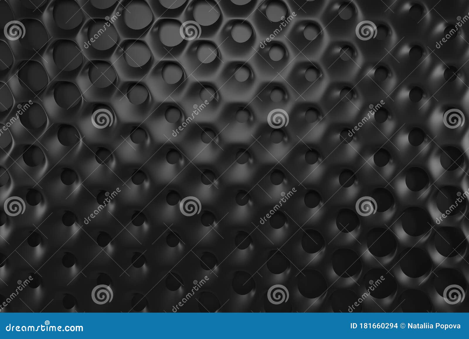 Black Abstract Cellular Background. 3d Render Stock Illustration ...
