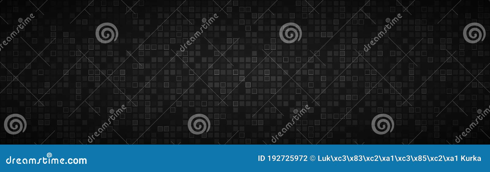 Black Abstract Header with Transparent Squares. Mosaic Look Banner ...