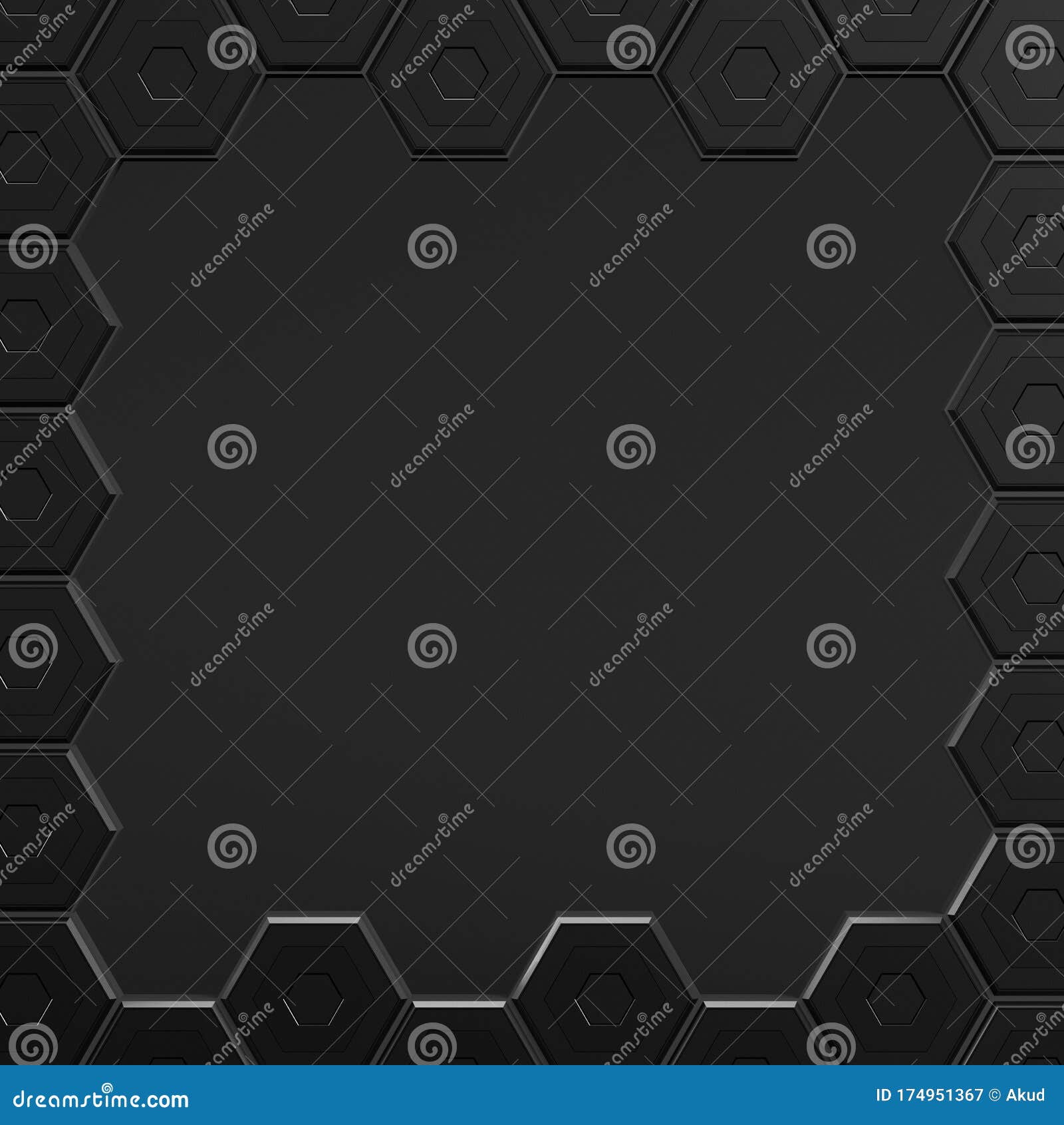 Black Abstract Hexagon Background. Minimalism Concept Stock ...