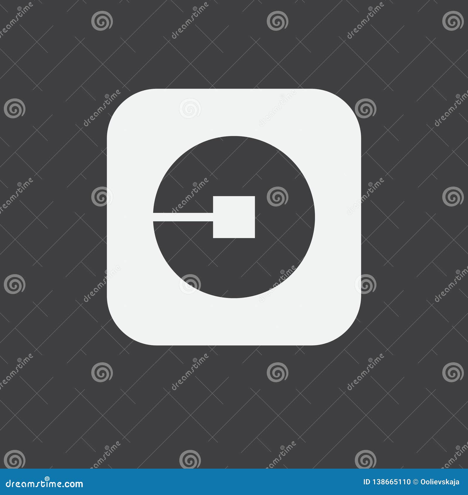 Black Abstract Icon Vector Illustration on Black Background Stock ...