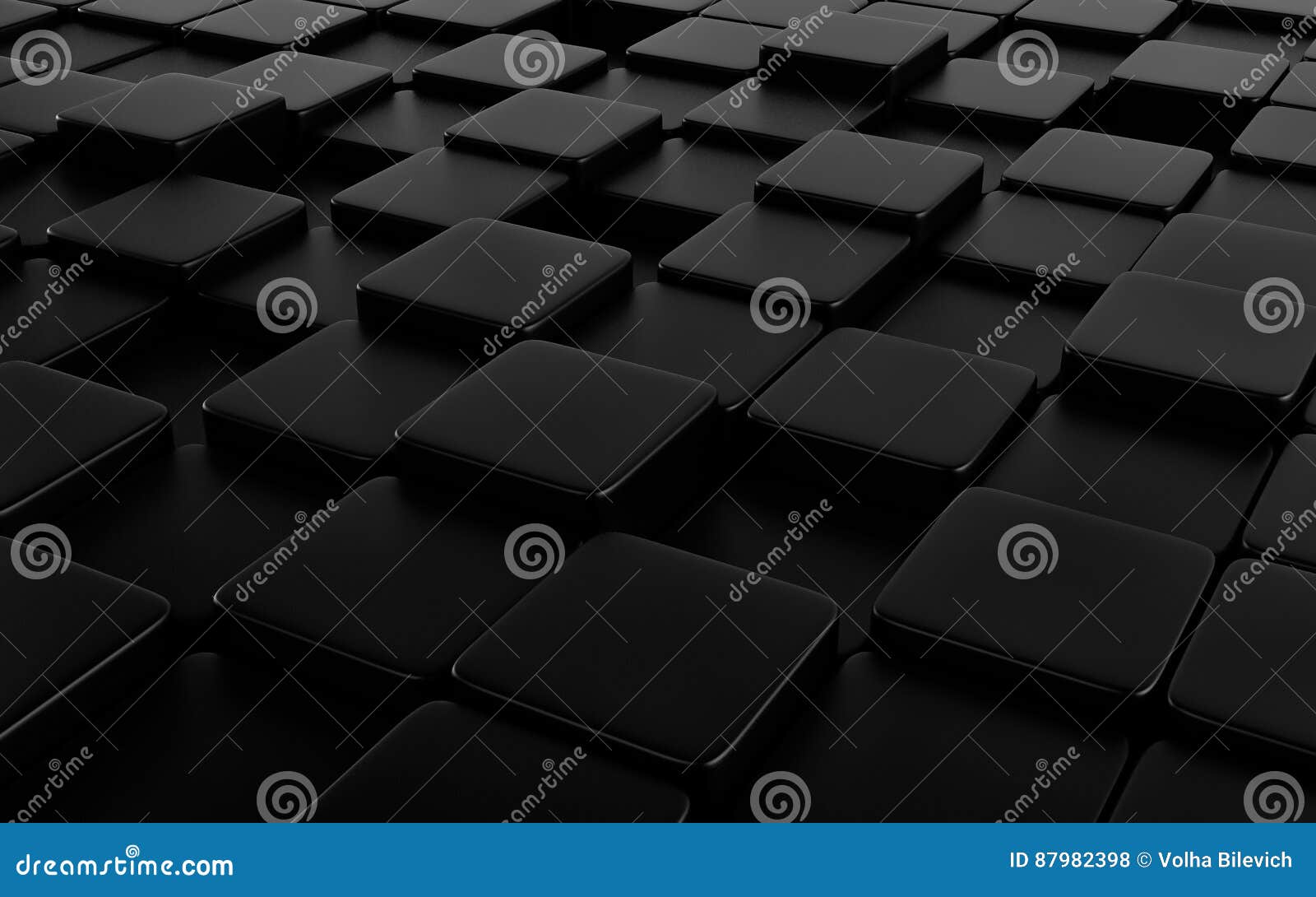 Black Abstract Image of Cubes Background. 3d Render Stock Illustration ...
