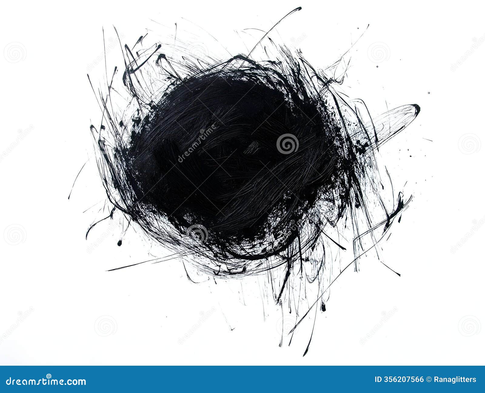 Black Abstract Ink Blot Textured Background Stock Illustration ...