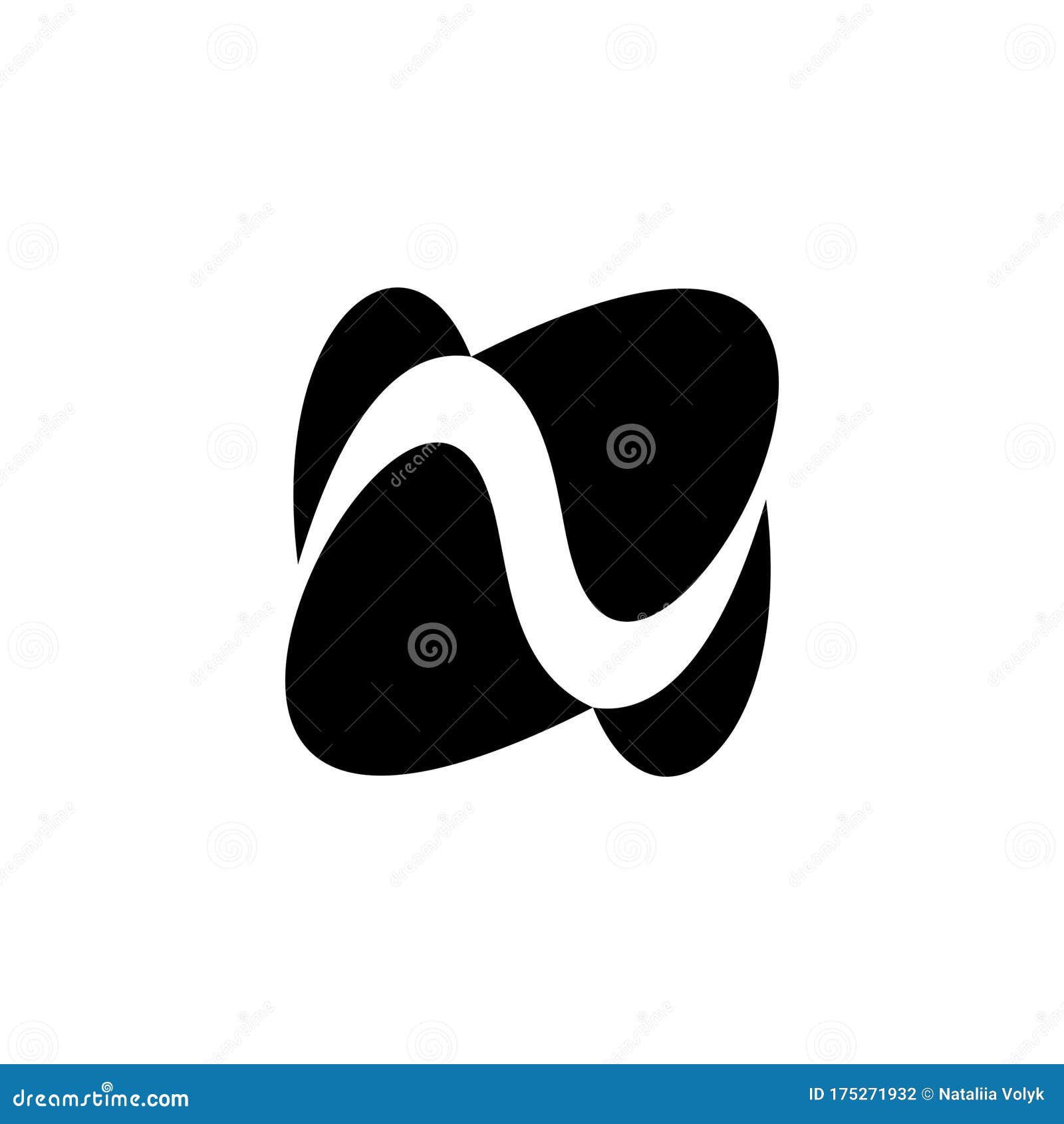 Black abstract logo stock vector. Illustration of abstract - 175271932