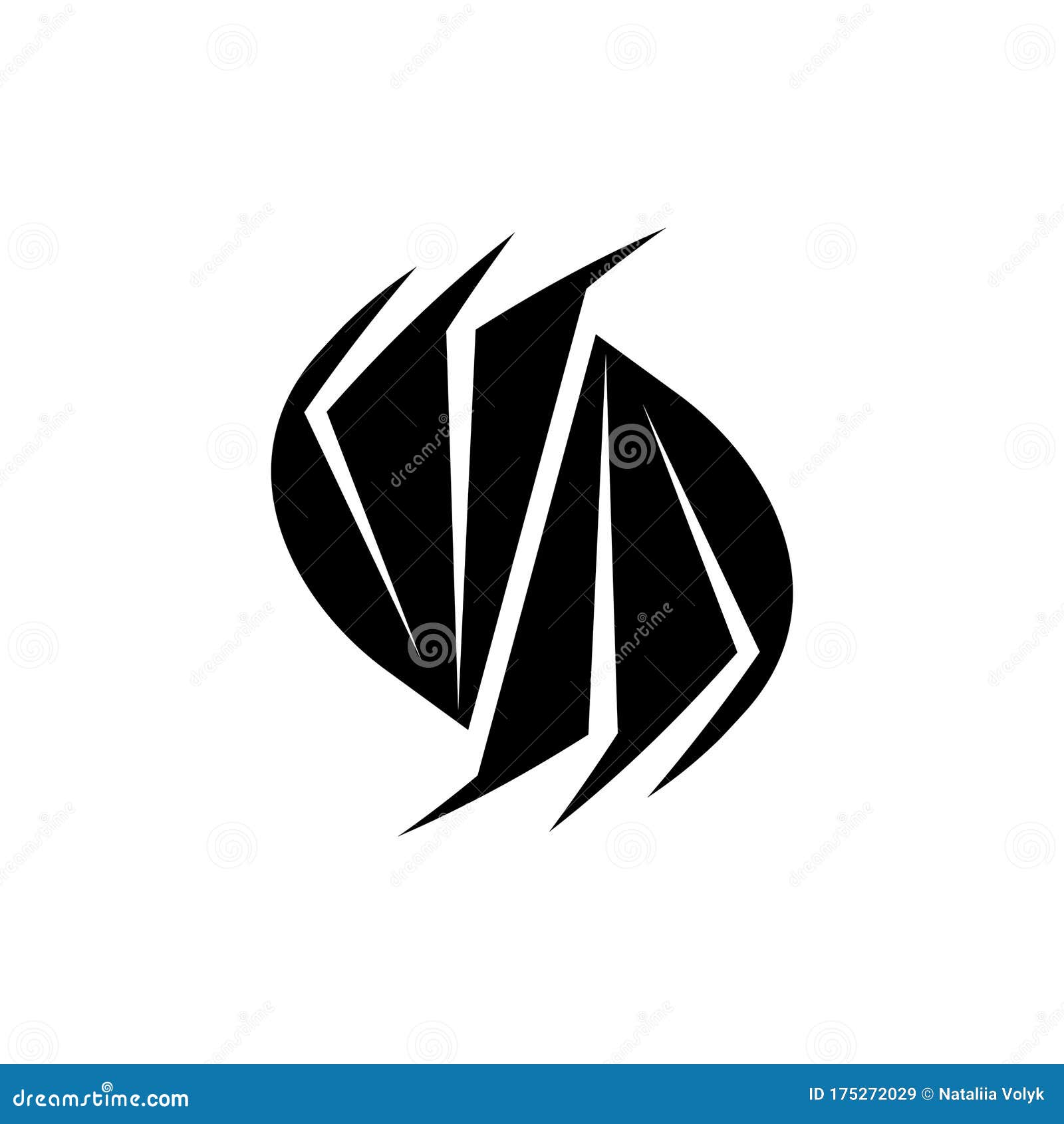 Black abstract logo stock vector. Illustration of icon - 175272029