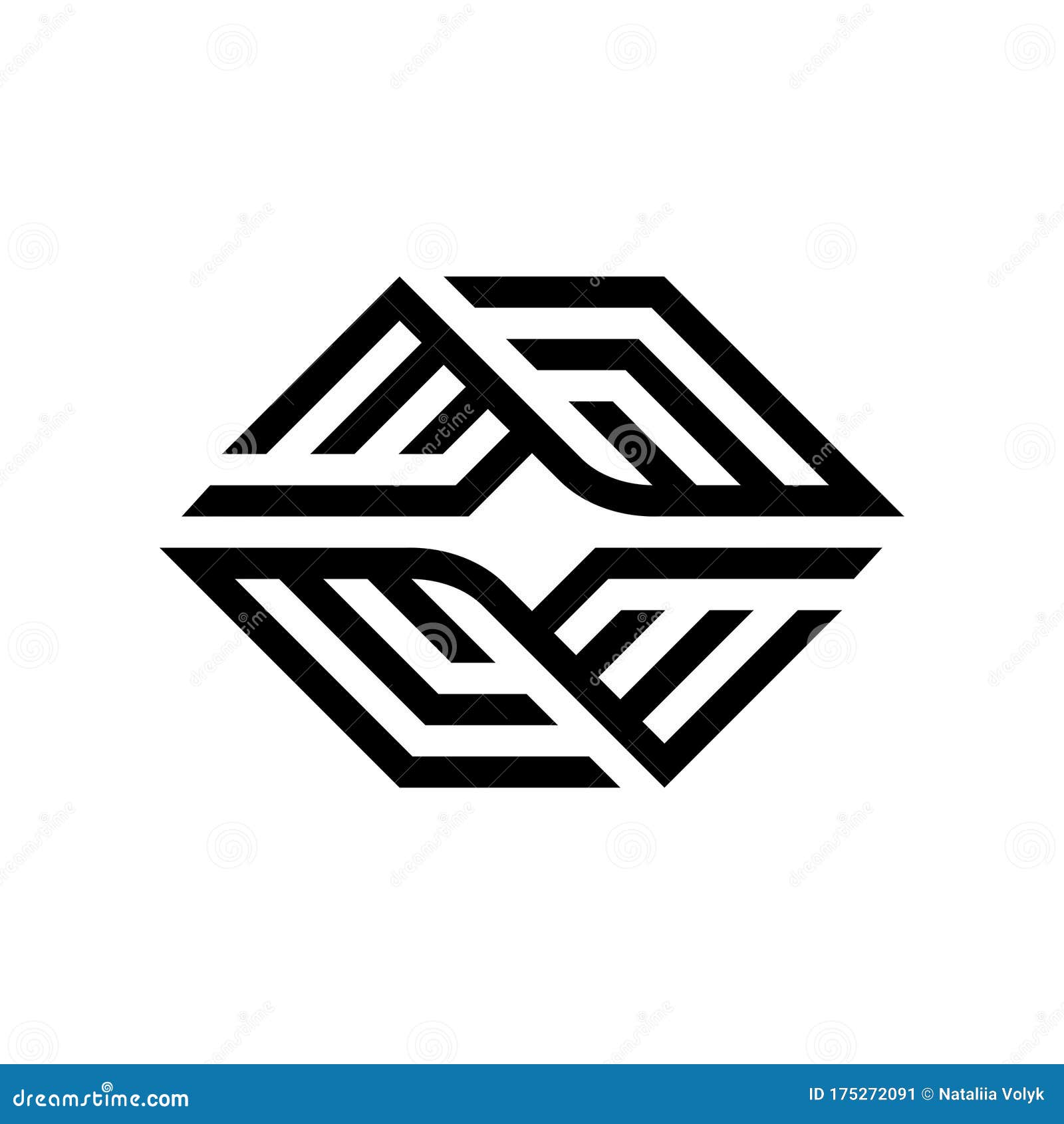 Black abstract logo stock vector. Illustration of modern - 175272091