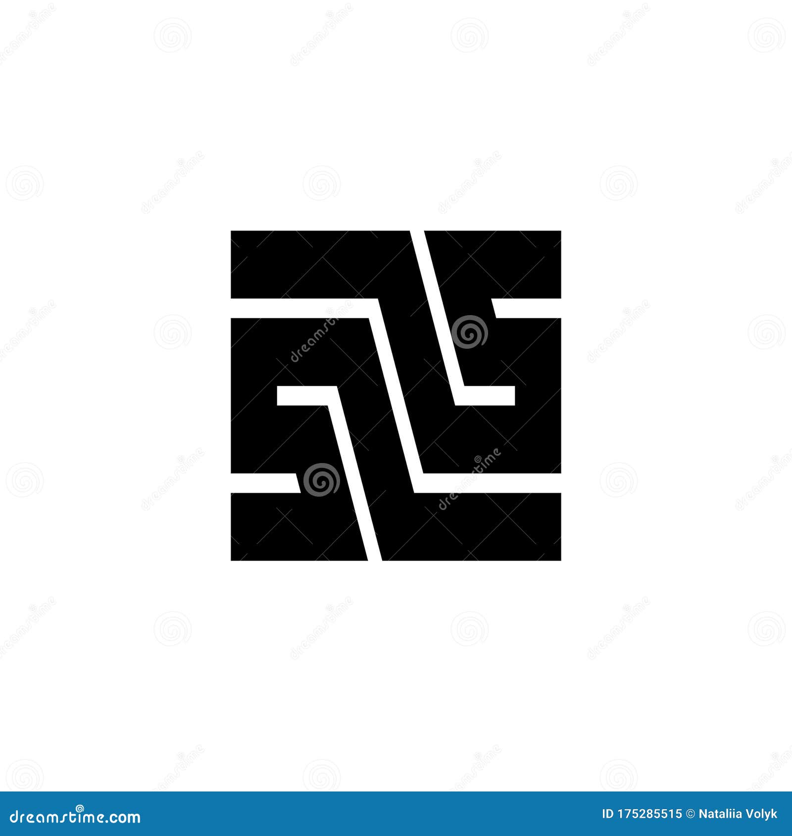 Black abstract logo stock vector. Illustration of unusual - 175285515