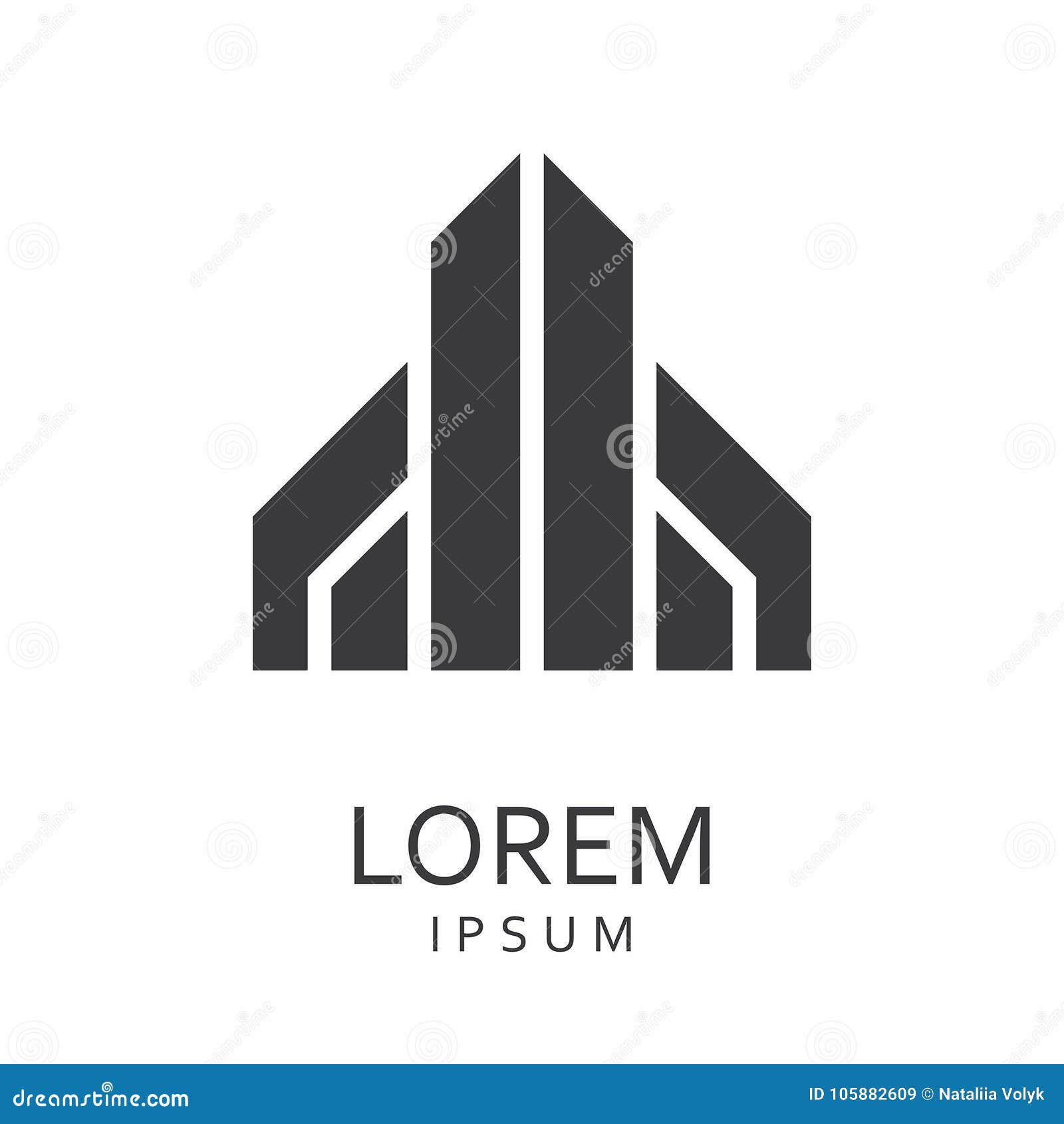 Black abstract logo stock vector. Illustration of concept - 105882609