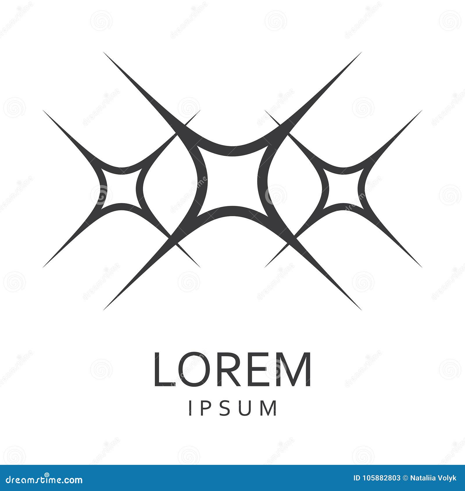 Black abstract logo stock vector. Illustration of modern - 105882803