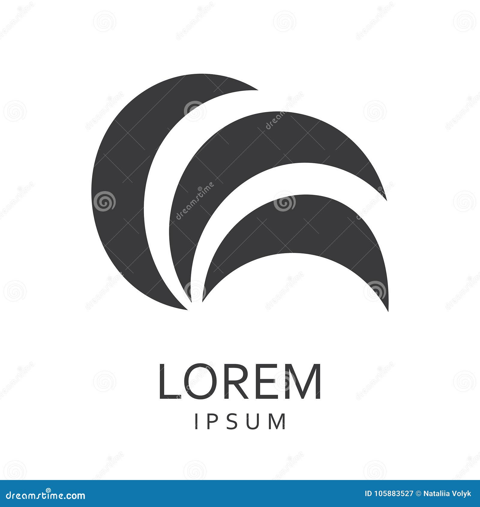 Black abstract logo stock vector. Illustration of fashion - 105883527