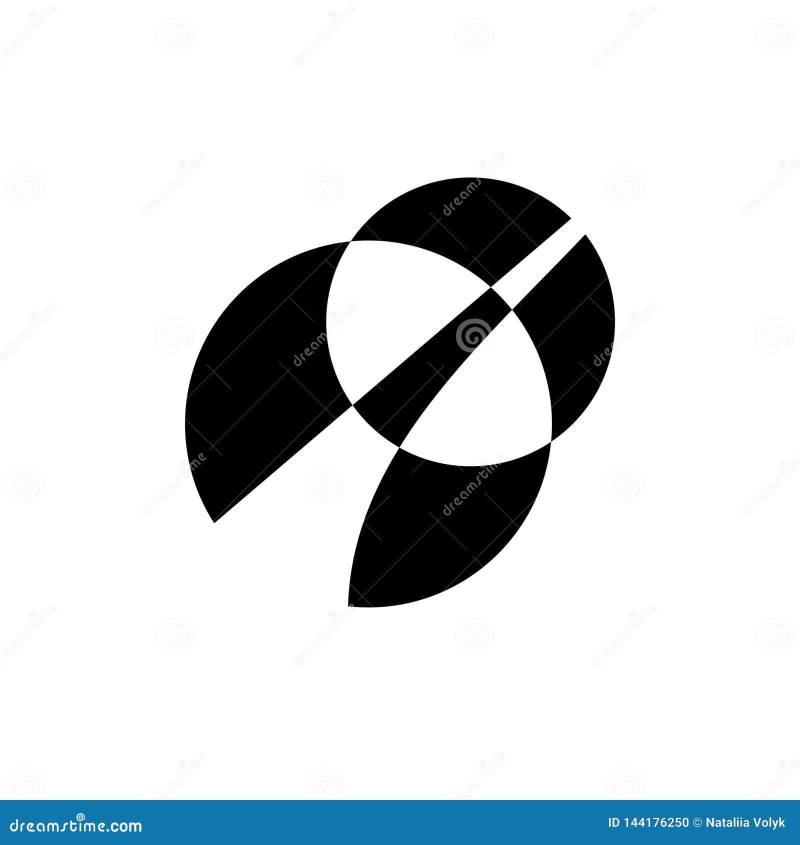 Black Abstract Logo Design Template Stock Vector - Illustration of ...