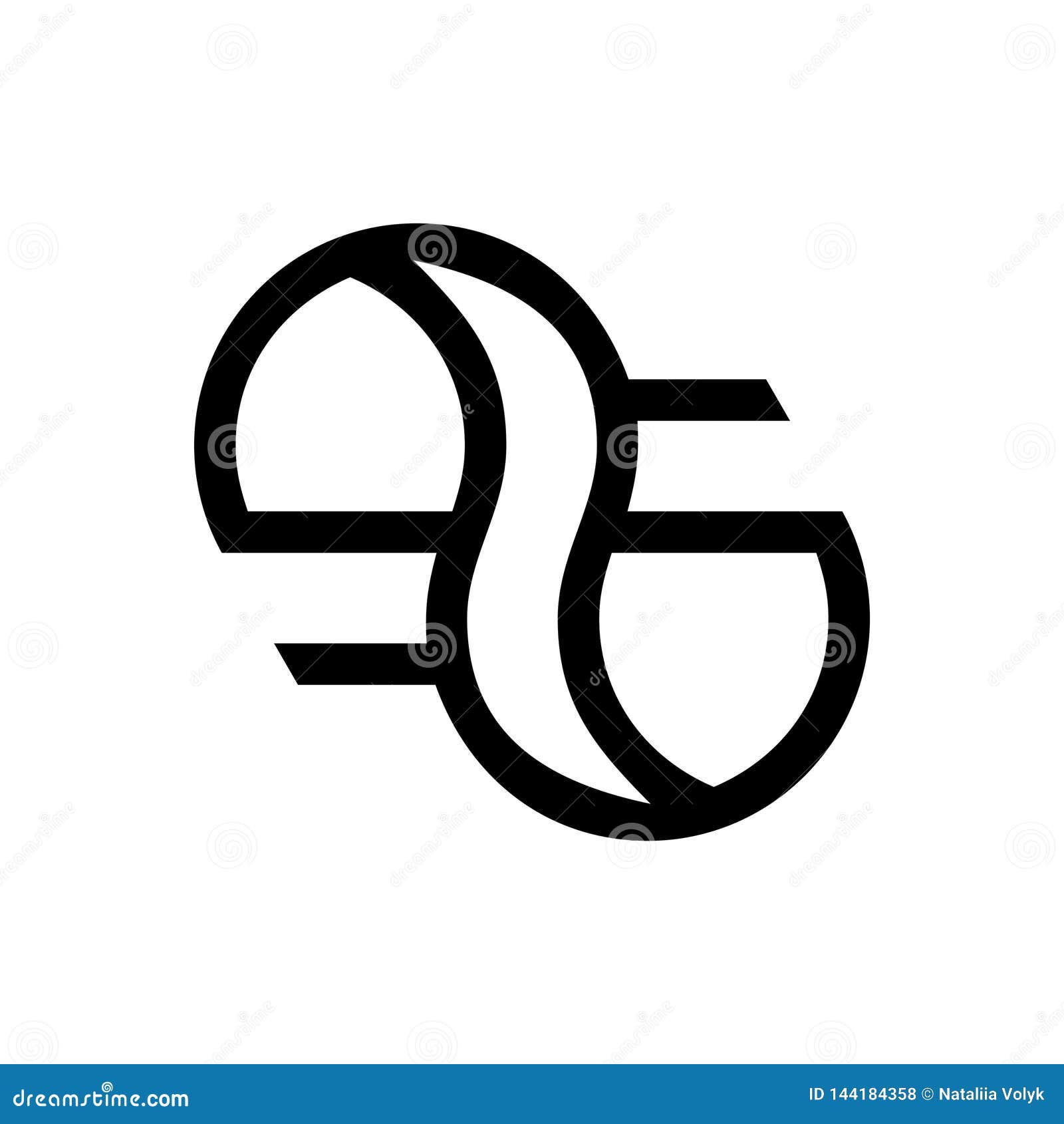 Black Abstract Logo Design Template Stock Vector - Illustration of ...