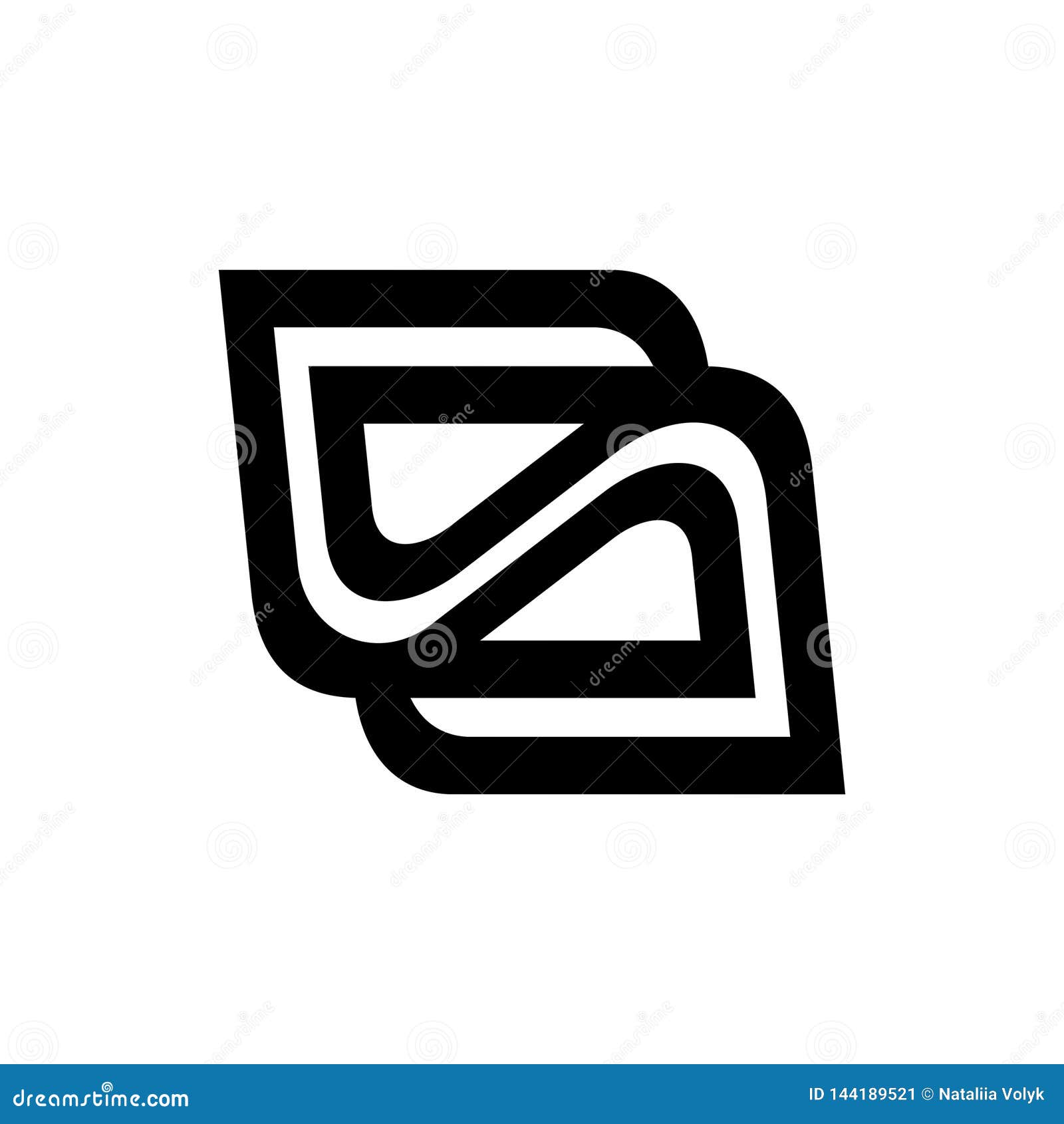 Black Abstract Logo Design Template Stock Vector - Illustration of ...