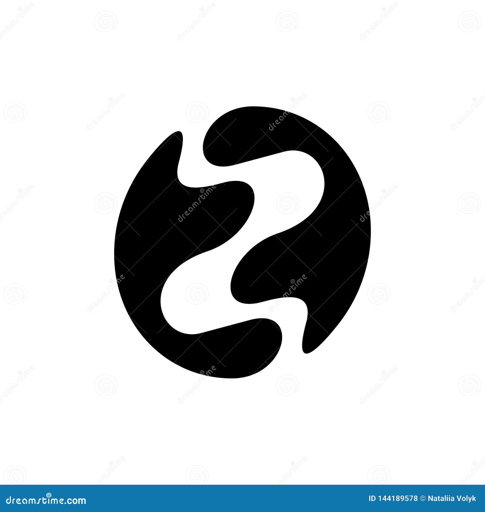 Black Abstract Logo Design Template Stock Vector - Illustration of ...