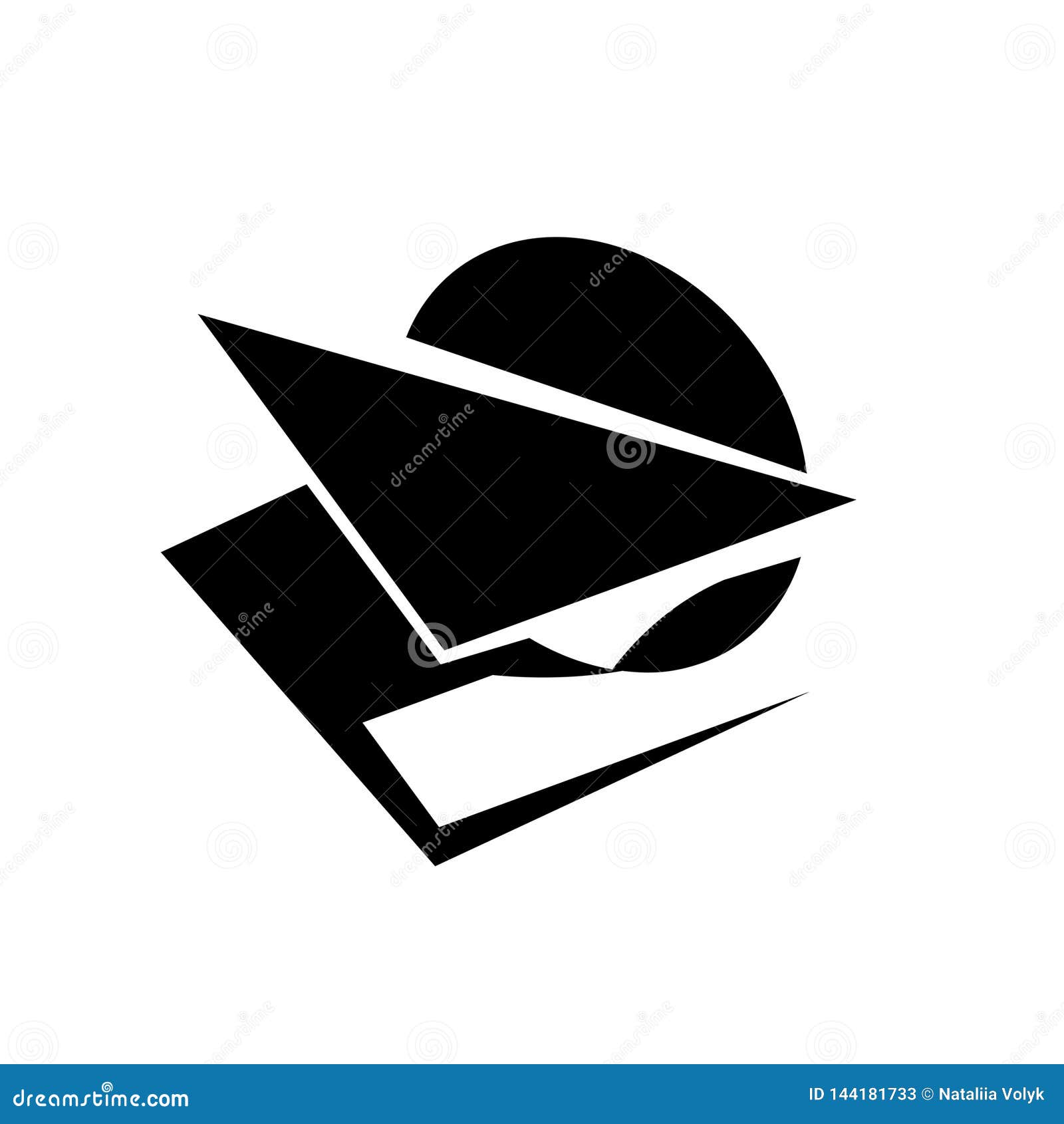 Black Abstract Logo Design Template Stock Vector - Illustration of ...