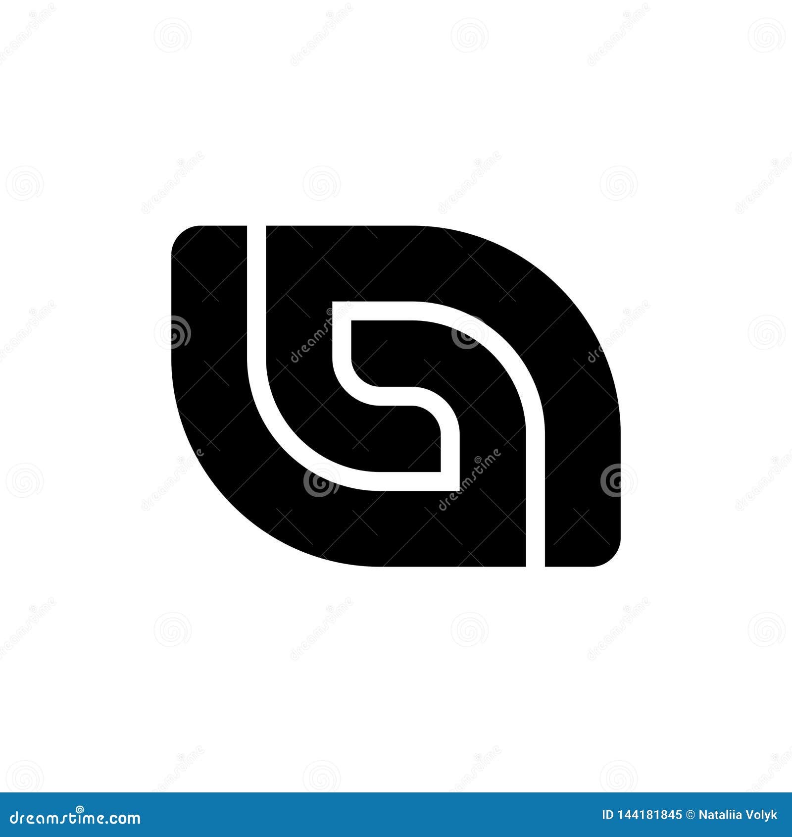 Black Abstract Logo Design Template Stock Vector - Illustration of ...