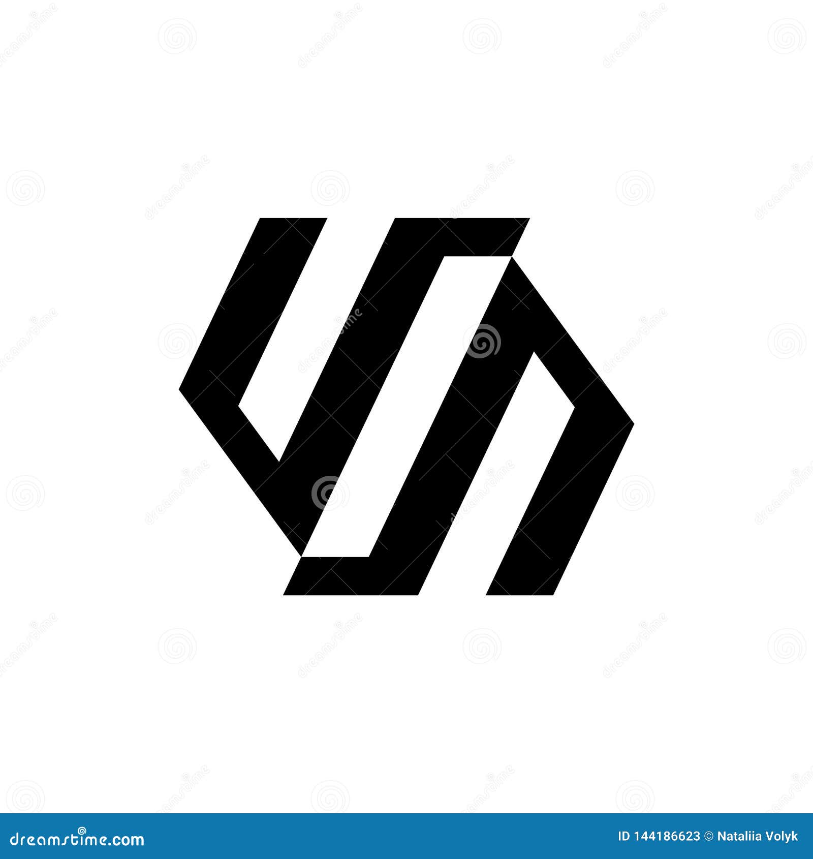 Black Abstract Logo Design Template Stock Vector - Illustration of ...