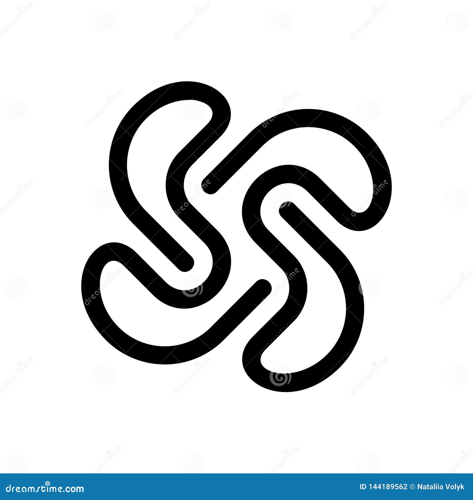 Black Abstract Logo Design Template Stock Vector - Illustration of ...